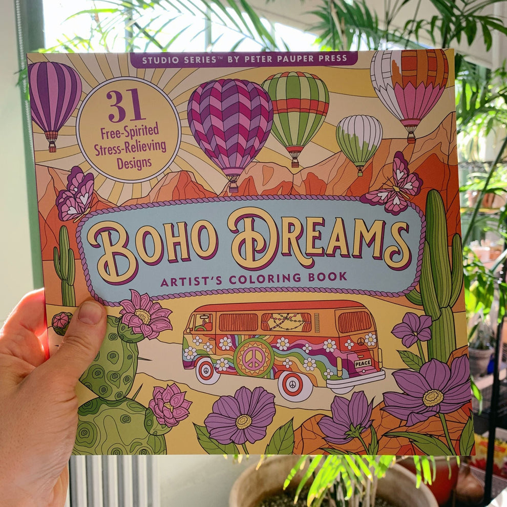Boho Dreams Adult Coloring Book | 31 Bohemian Inspired Designs Artwork ...