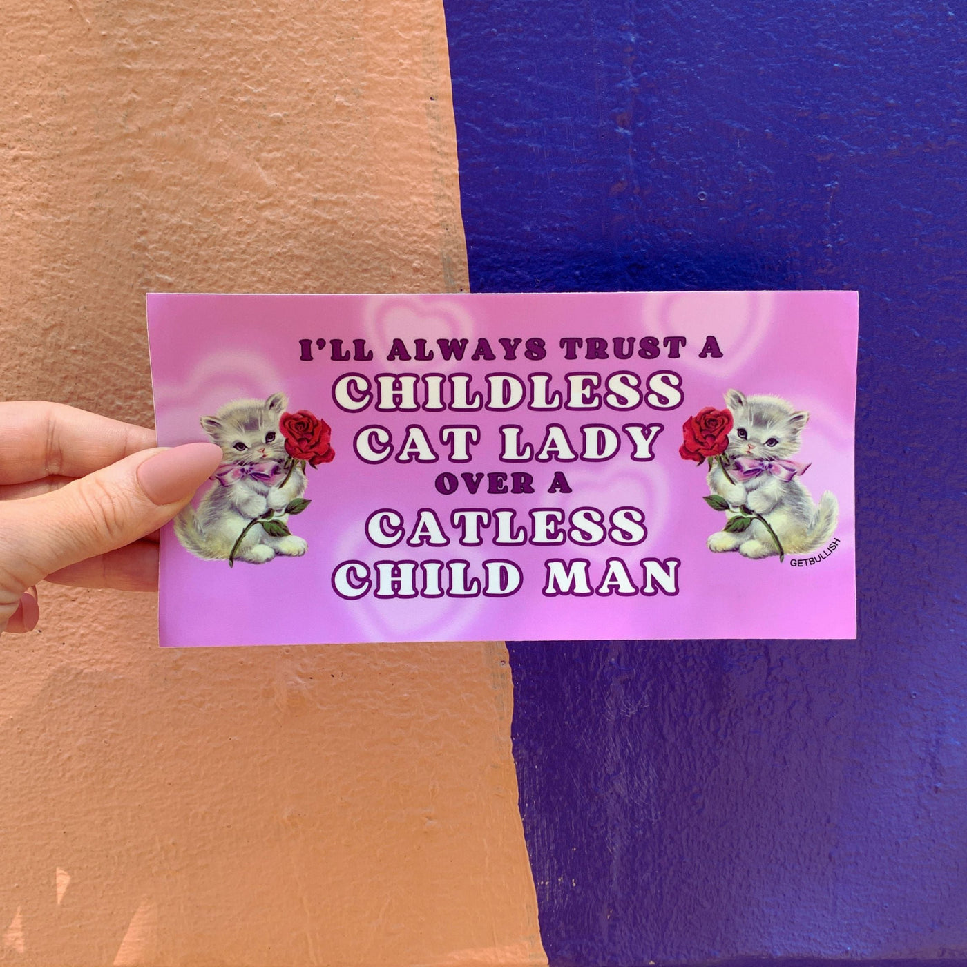 Childless Cat Lady Over a Catless Child Man Bumper Vinyl Decal – The ...