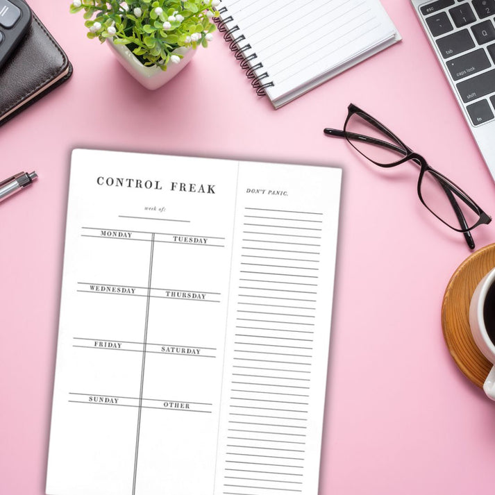 Control Freak Weekly List Notepad | 8.5" x 11" Desk Planner – The ...