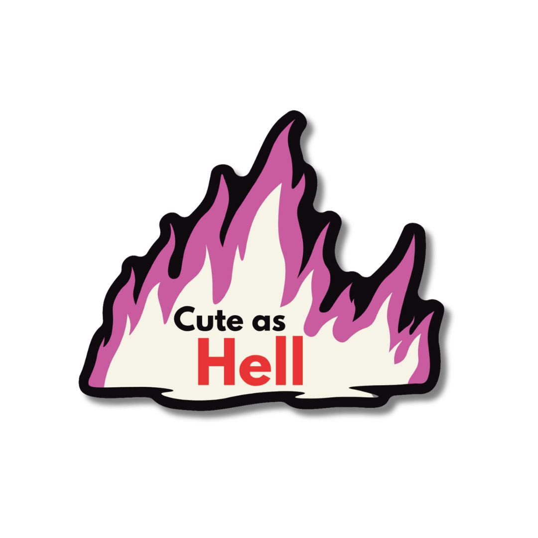 Cute As Hell | Vinyl Die Cut Sticker – The Bullish Store