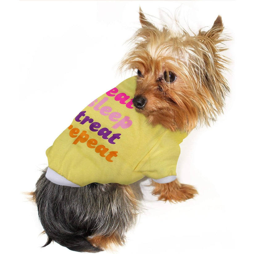 Eat Sleep Treat Repeat LaurDIY Pet Tee in Yellow [Available in SM-L ...