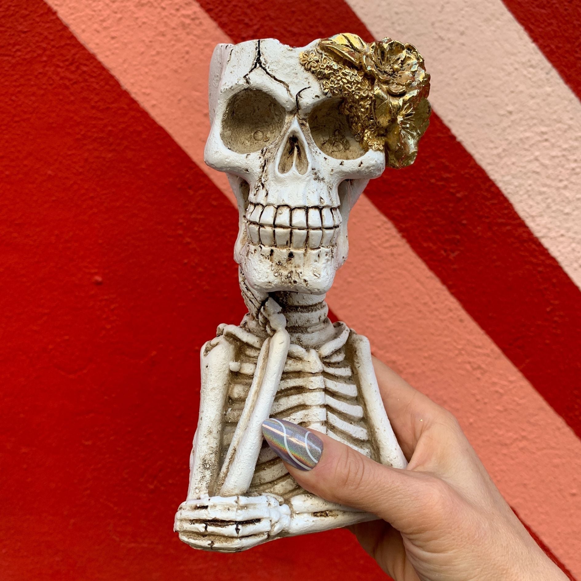 Skeleton Pot Figurine | Halloween Sculpture Decoration | Home Decor ...