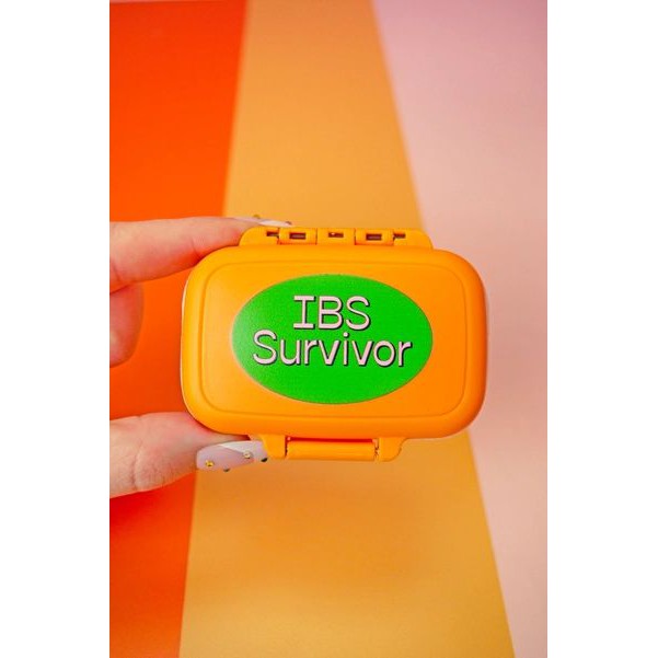 IBS Survivor Pill Case in Orange | 3 Compartments Medicine Box – The Bullish Store