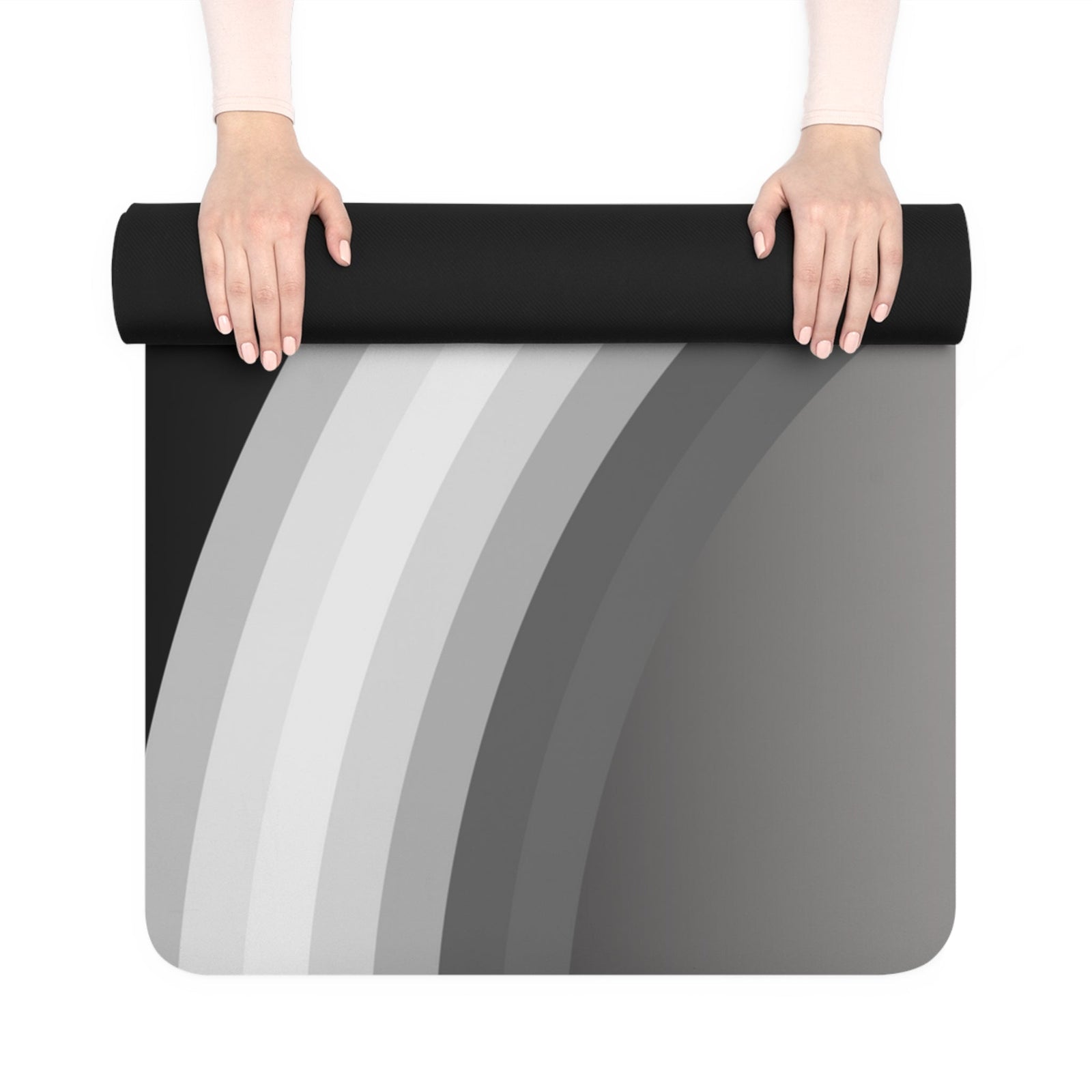 Just a Delightful Ray of Pitch Black Goth Rubber Workout Yoga Mat – The ...