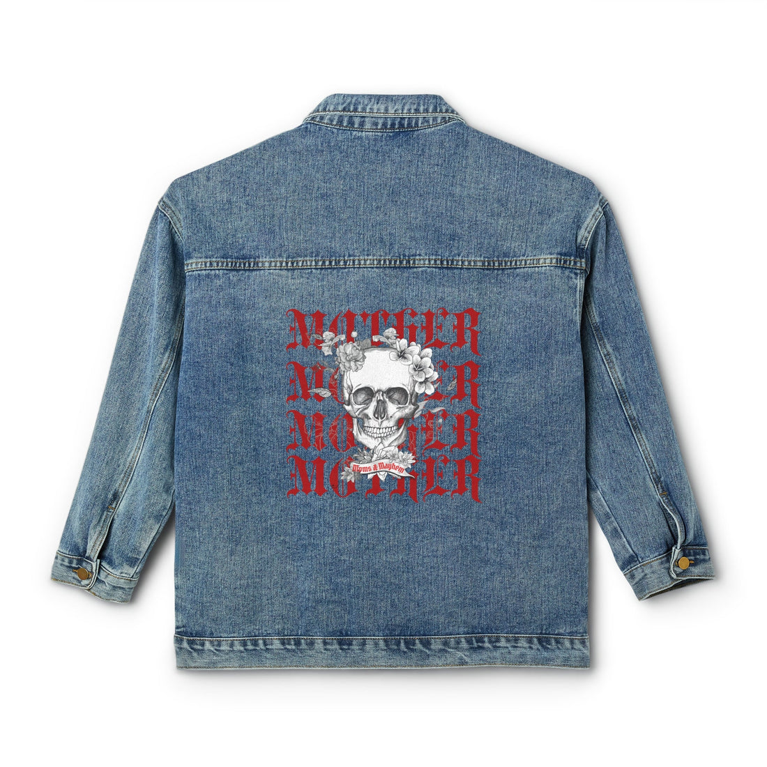 MOTHER Moms and Mayhem Heavy Metal Skull Women's Denim Jean Jacket ...