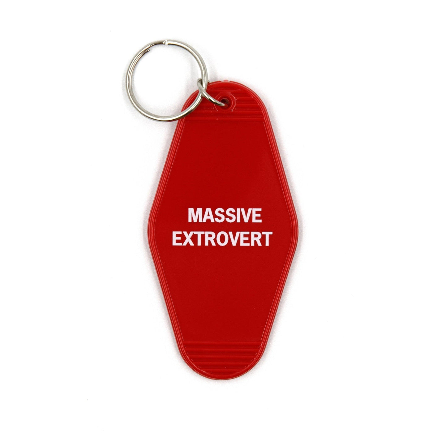 Massive Extrovert Motel Style Keychain In Red – The Bullish Store