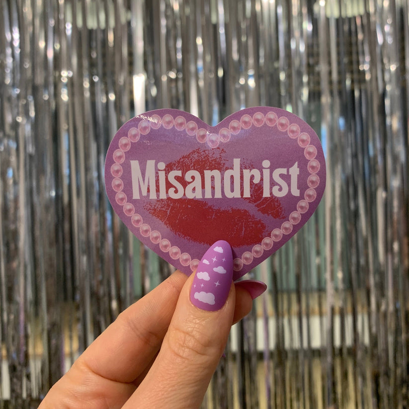 Misandrist Glossy Die Cut Vinyl Sticker 2.95in x 2.51in – The Bullish Store