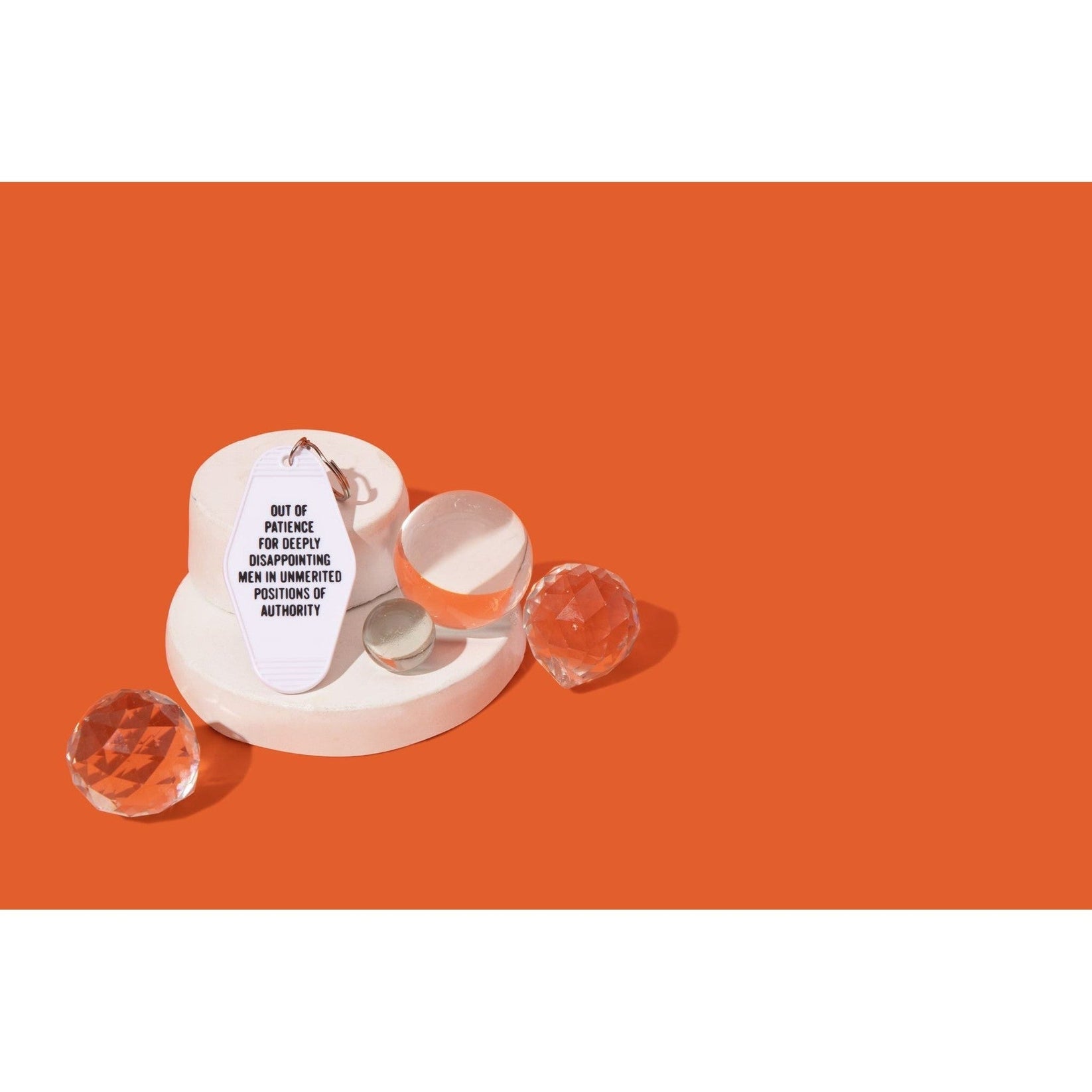 Out of Patience for Deeply Disappointing Men Motel Style Keychain in W – The Bullish Store