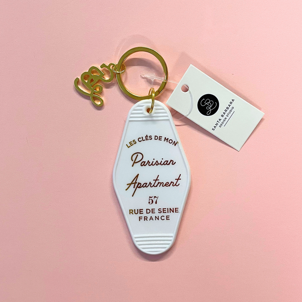 Parisian Apartment Motel Keychain in White – The Bullish Store