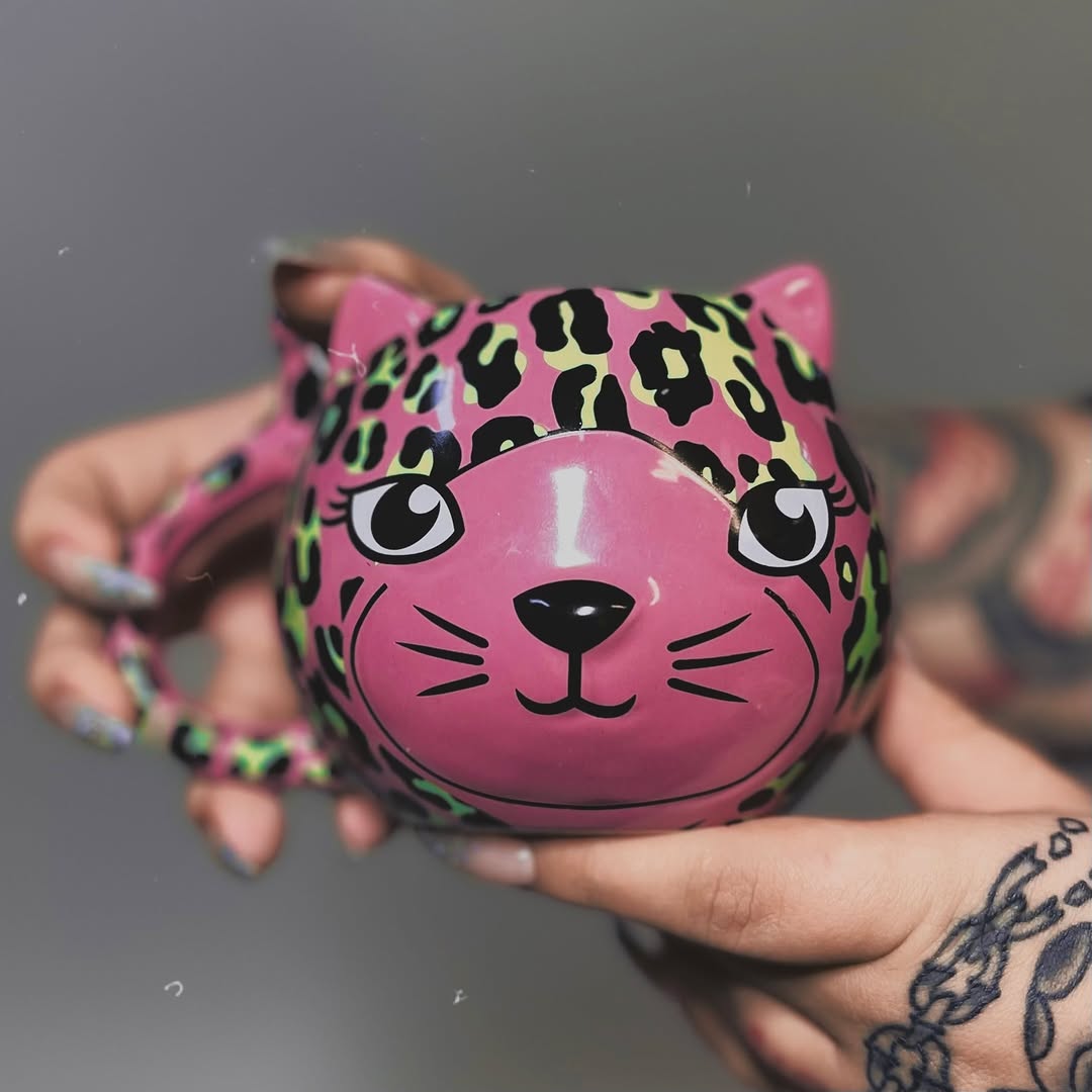 Pink Leopard Cat Mug | Cute Ceramic Coffee Tea Cup | Gift for Her – The ...