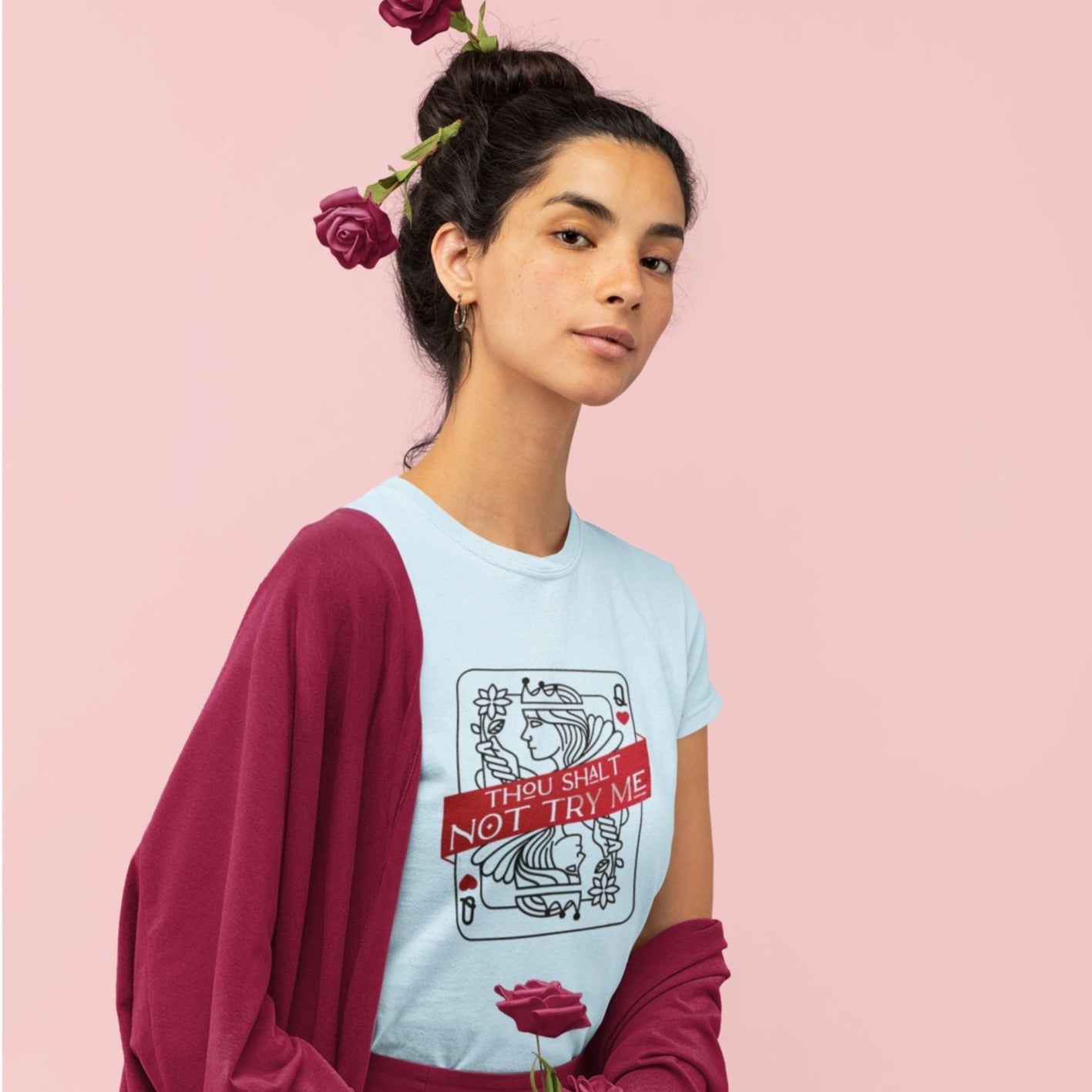 [Sizes Through 3X] Thou Shalt Not Try Me Unisex T-Shirt in Heather Ice ...
