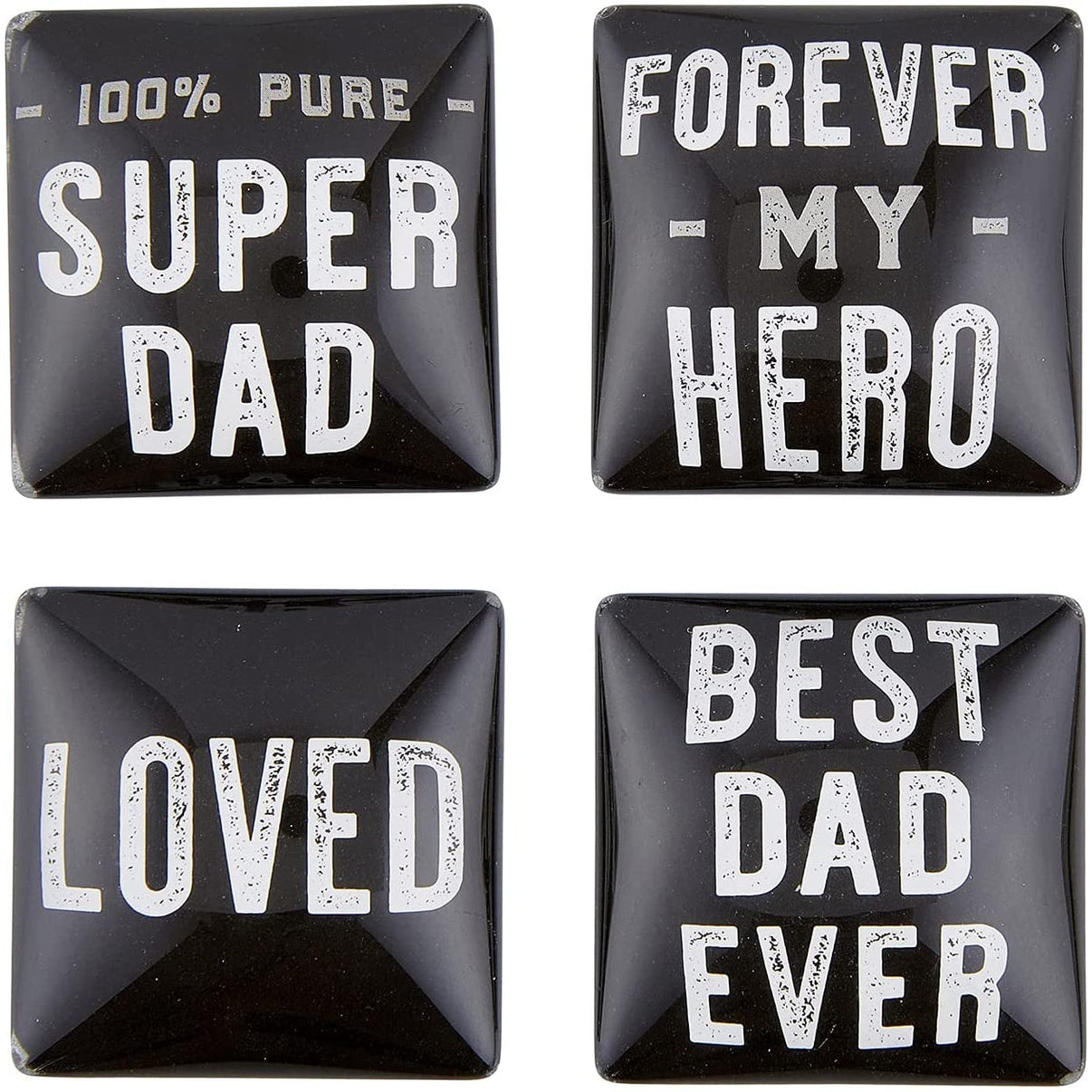 Super Dad Square Glass Magnet Set | In Gift Box – The Bullish Store