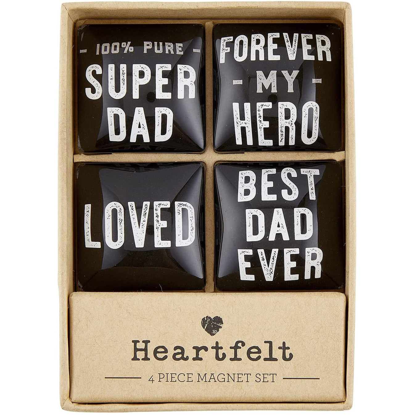 Super Dad Square Glass Magnet Set | In Gift Box – The Bullish Store