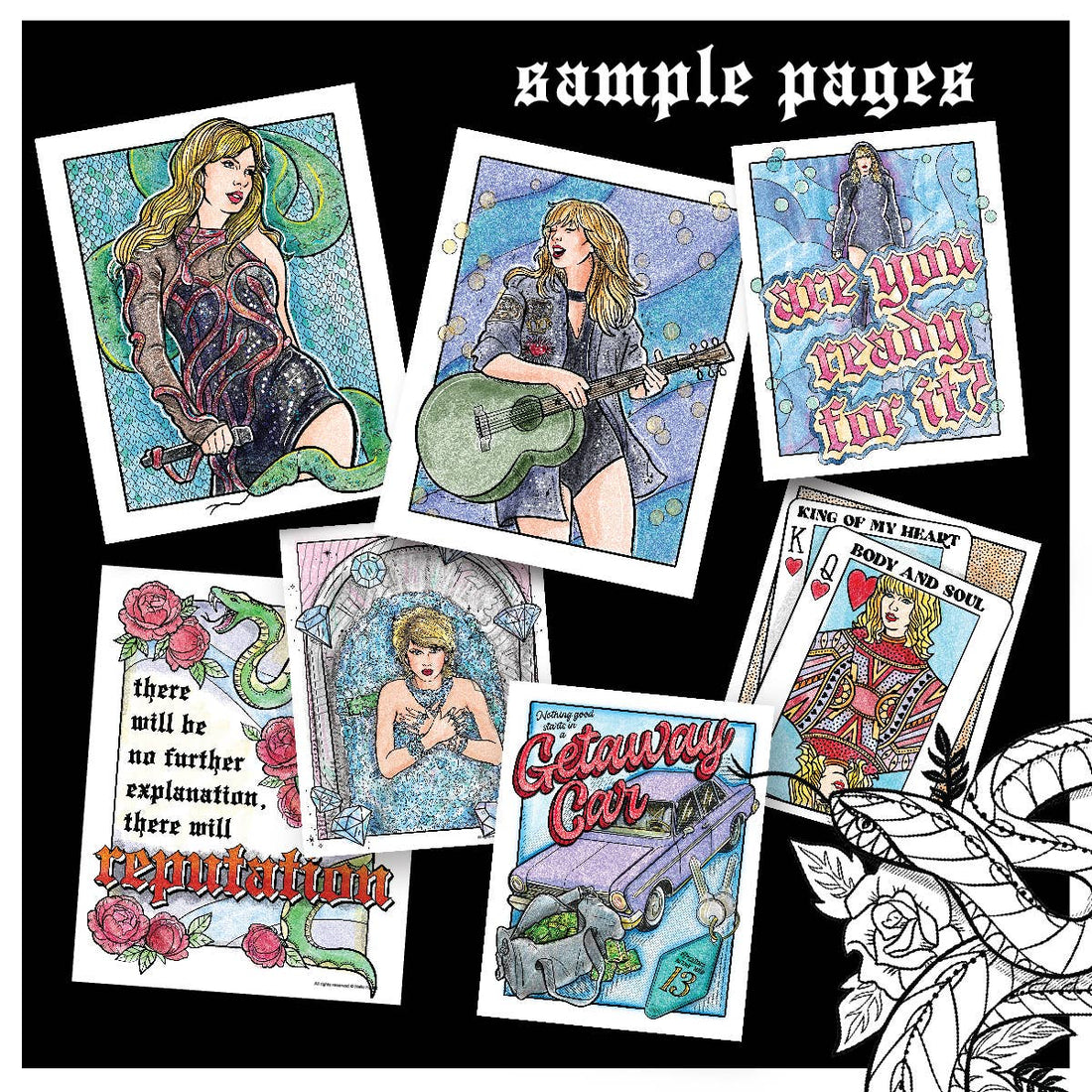 Taylor Swift Reputation Coloring Book – The Bullish Store