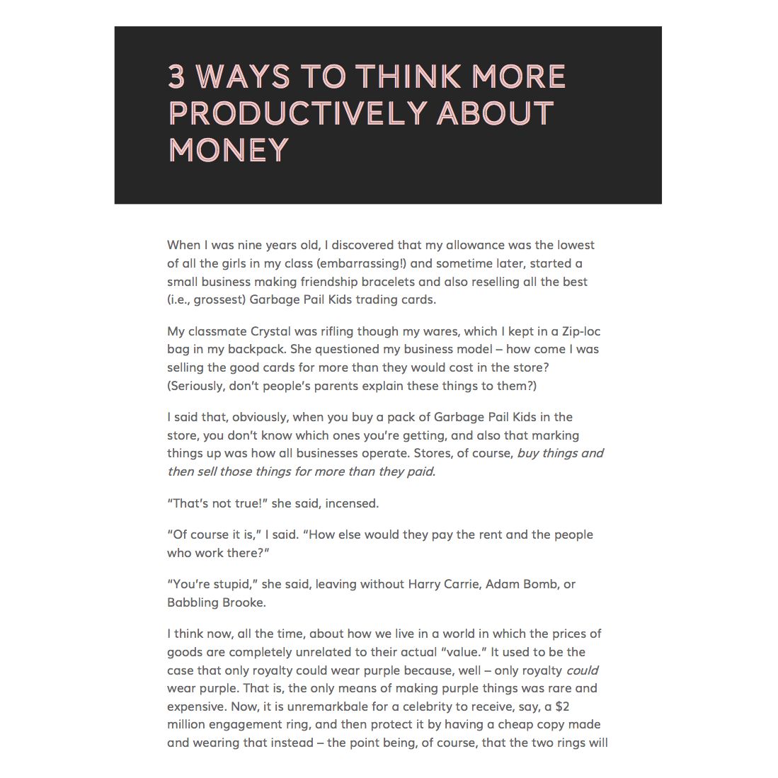 The GetBullish Guide to Thinking More Productively About Money – The ...