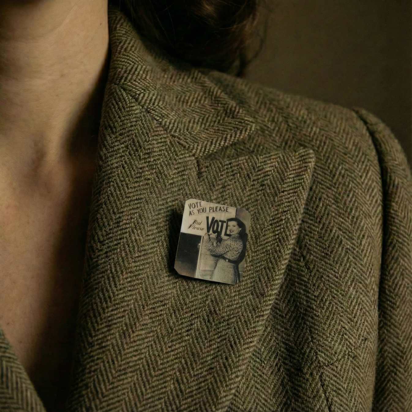 Vote As You Please But Please Vote Handmade Metal Lapel Pin Feminist B ...