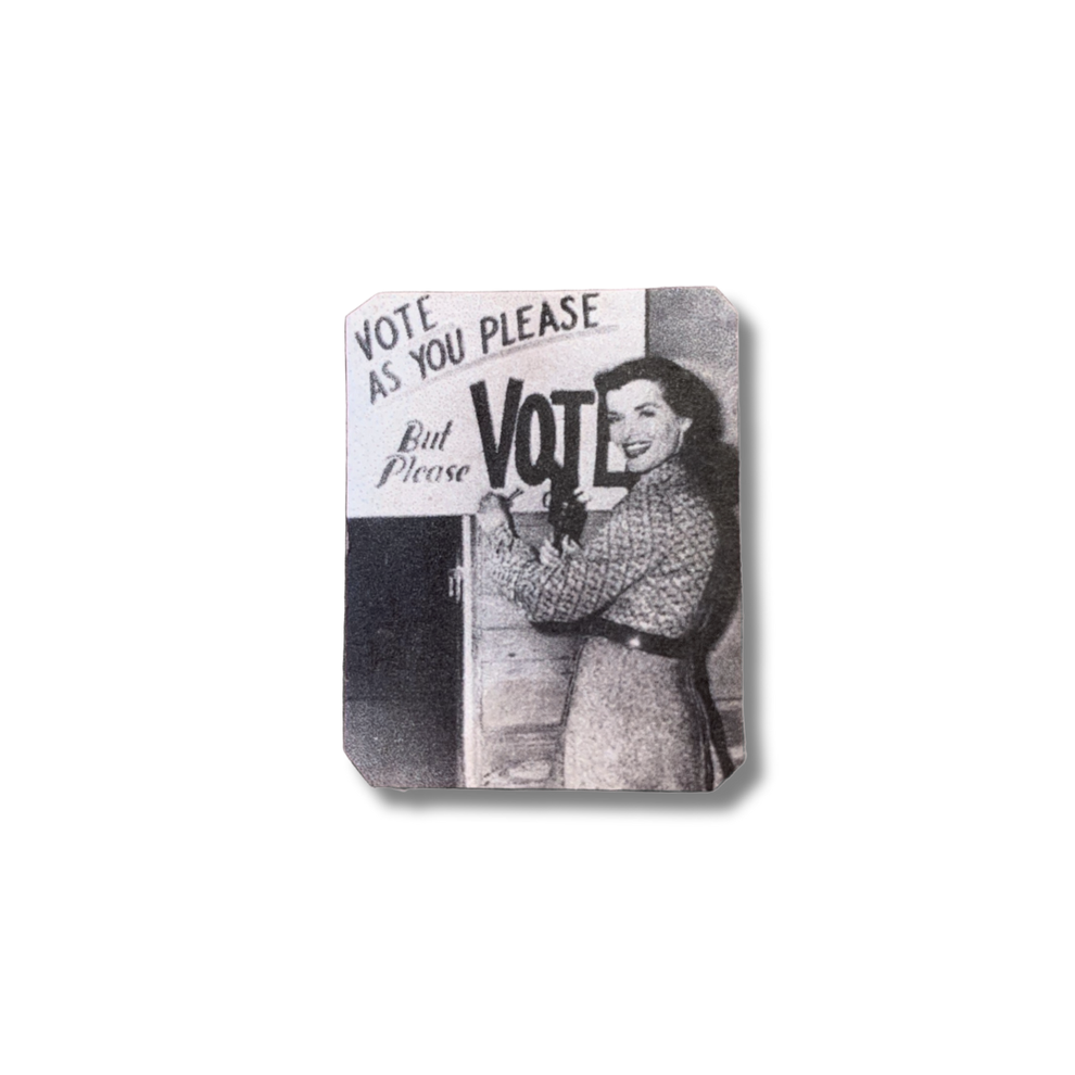 Vote As You Please But Please Vote Handmade Metal Lapel Pin Feminist B ...