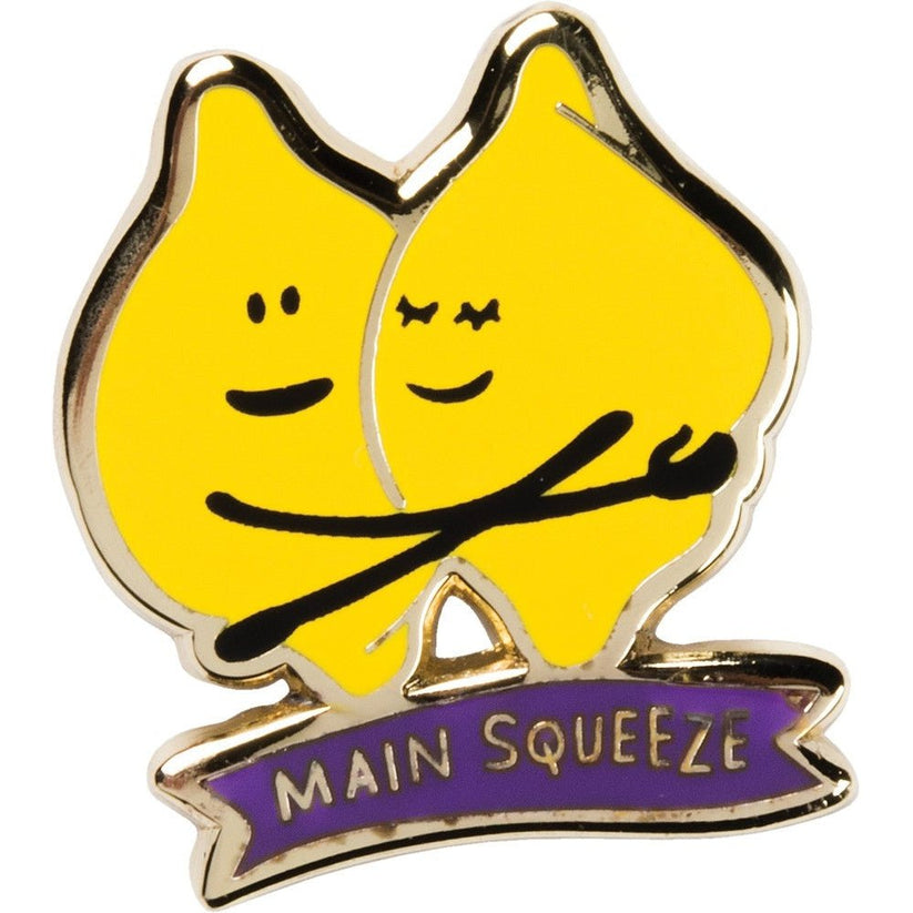 You Are My Main Squeeze Hugging Lemons Enamel Pin in Yellow – The ...